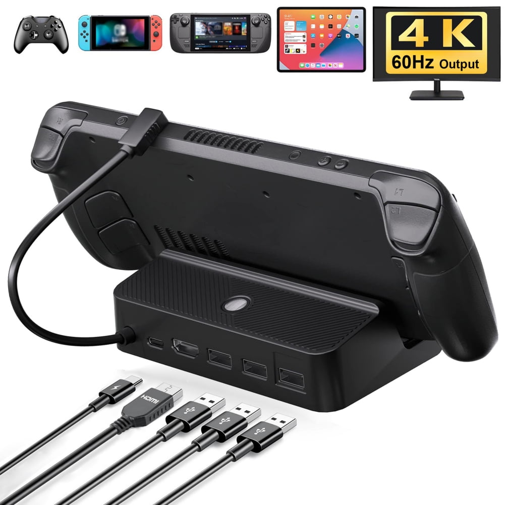 TV Docking Station for Valve Steam Deck, 5 in 1 Hub Stand Dock with 4K ...