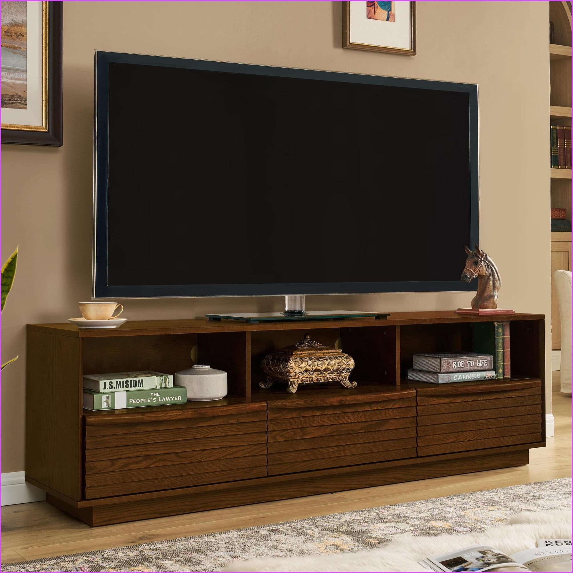 TV Furniture | 63” Mid-Century Farmhouse Media Console for TVs Up to 75 ...