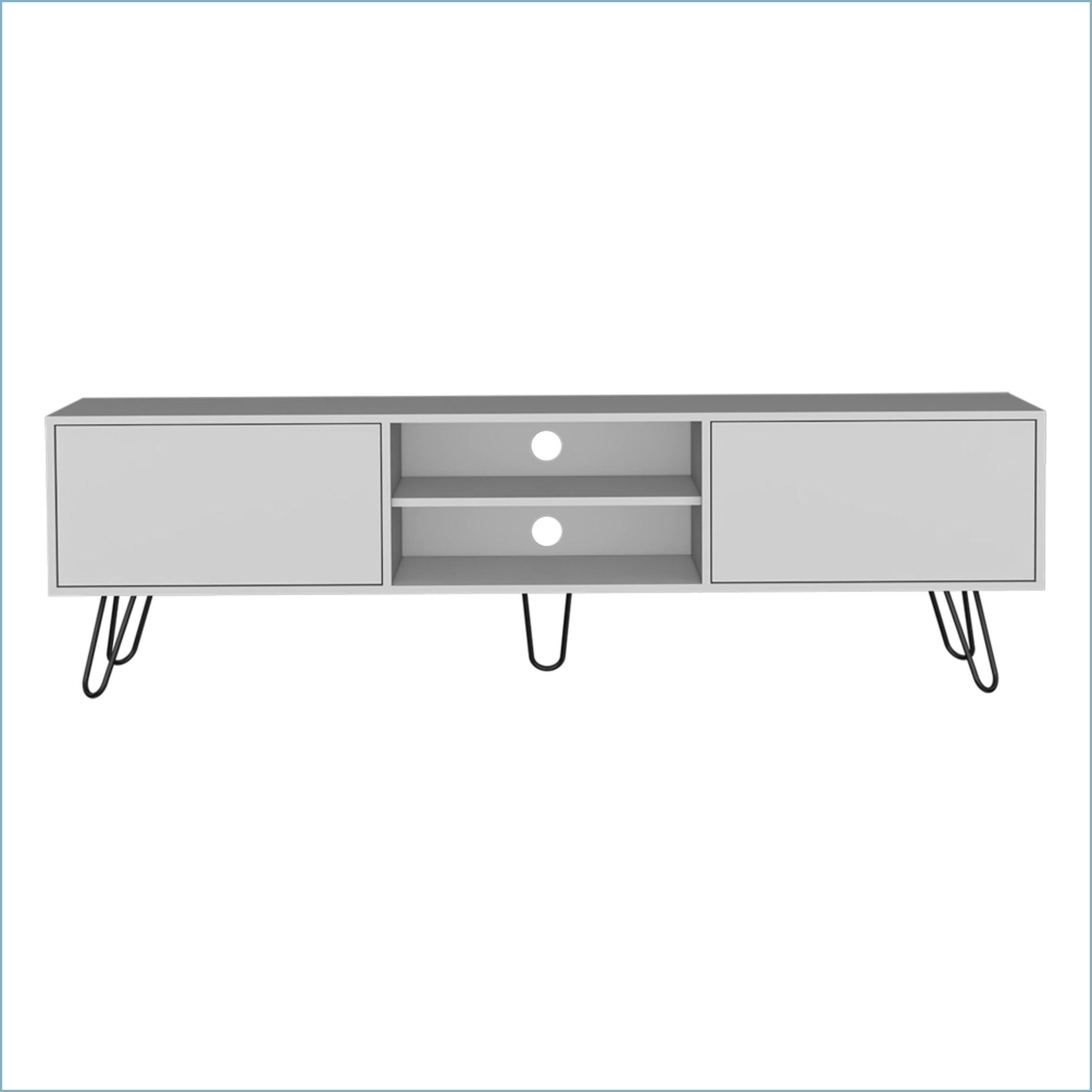 TV Furniture Franklin Modern TV Stand with Storage | White | Fits 50-59 ...