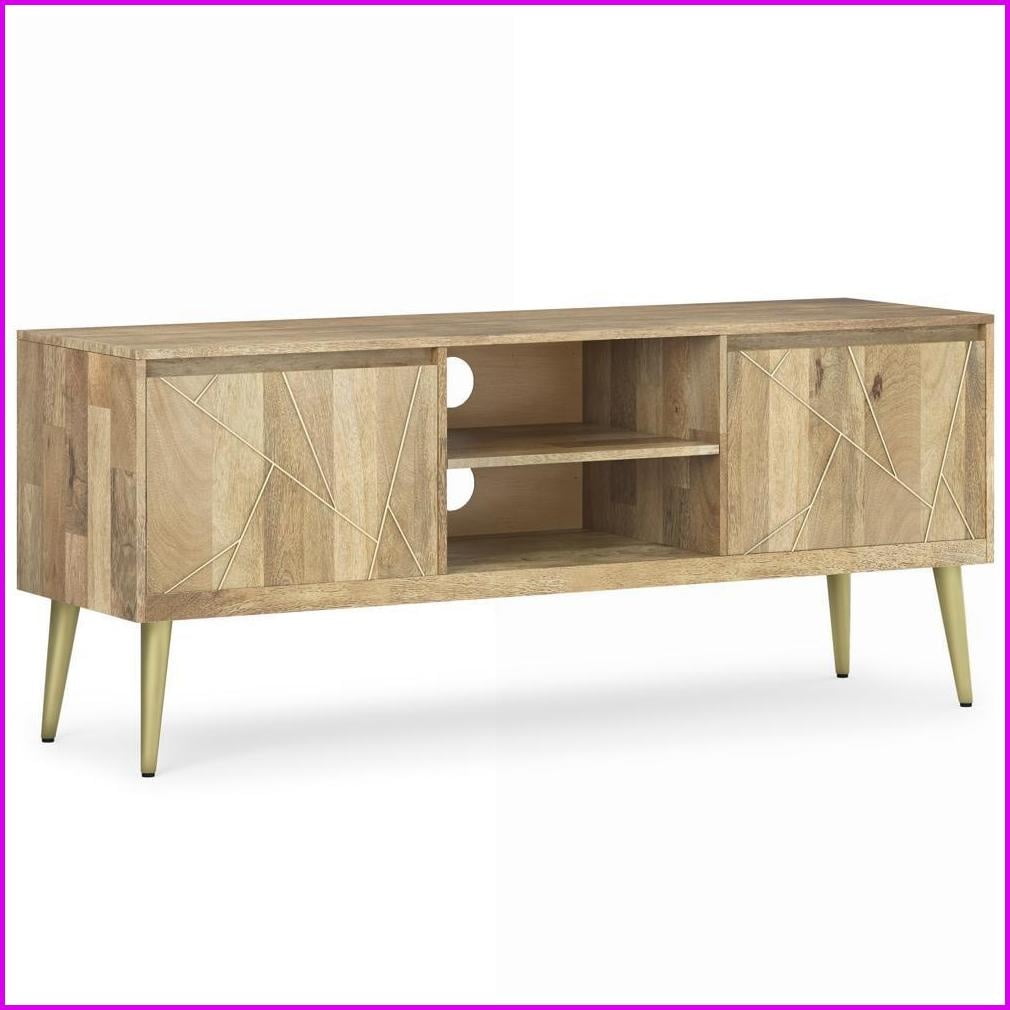 TV Furniture | Mid-Century Jager Media Stand | Natural Mango Hardwood ...