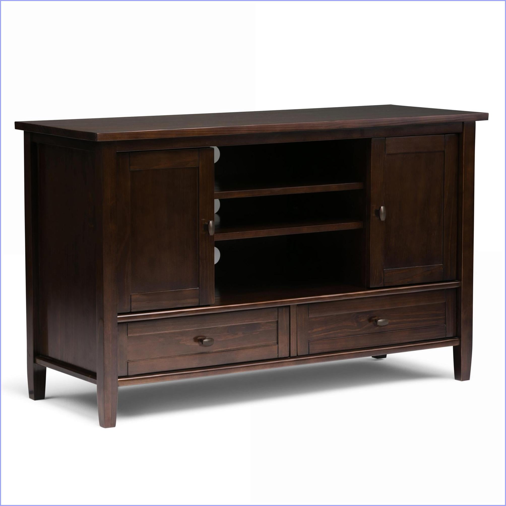 TV Furniture | Shaker Solid Wood TV Stand | Dark Tobacco Brown | Fits ...