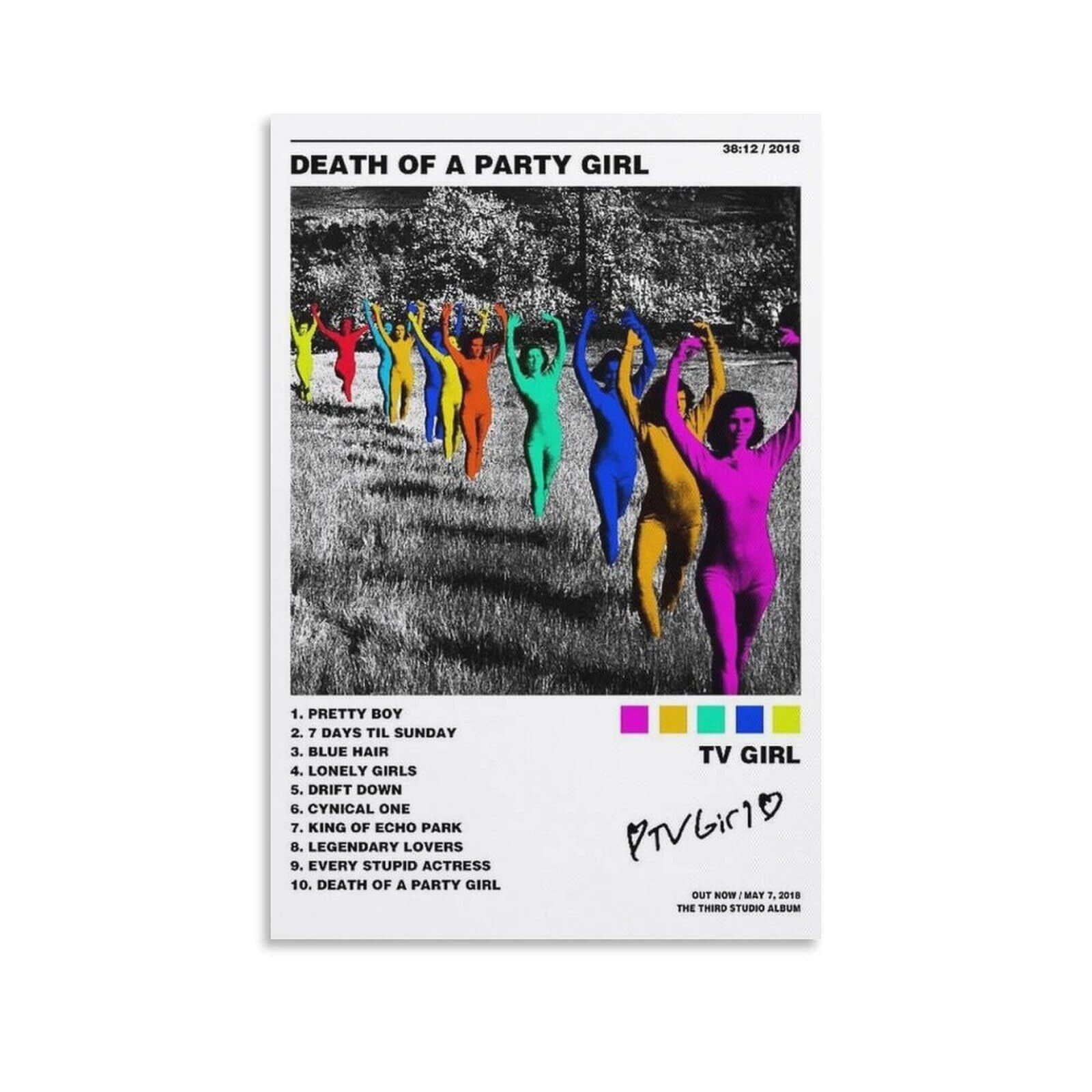 TV Girl Poster DEATH OF A PARTY GIRL Music Album Cool Artworks Painting ...
