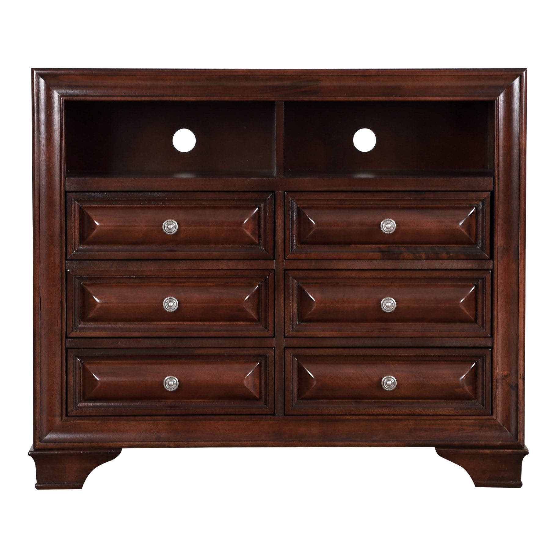 TV Media Chest | Hold Multiple TV - related Items | Deep Stain Finish ...