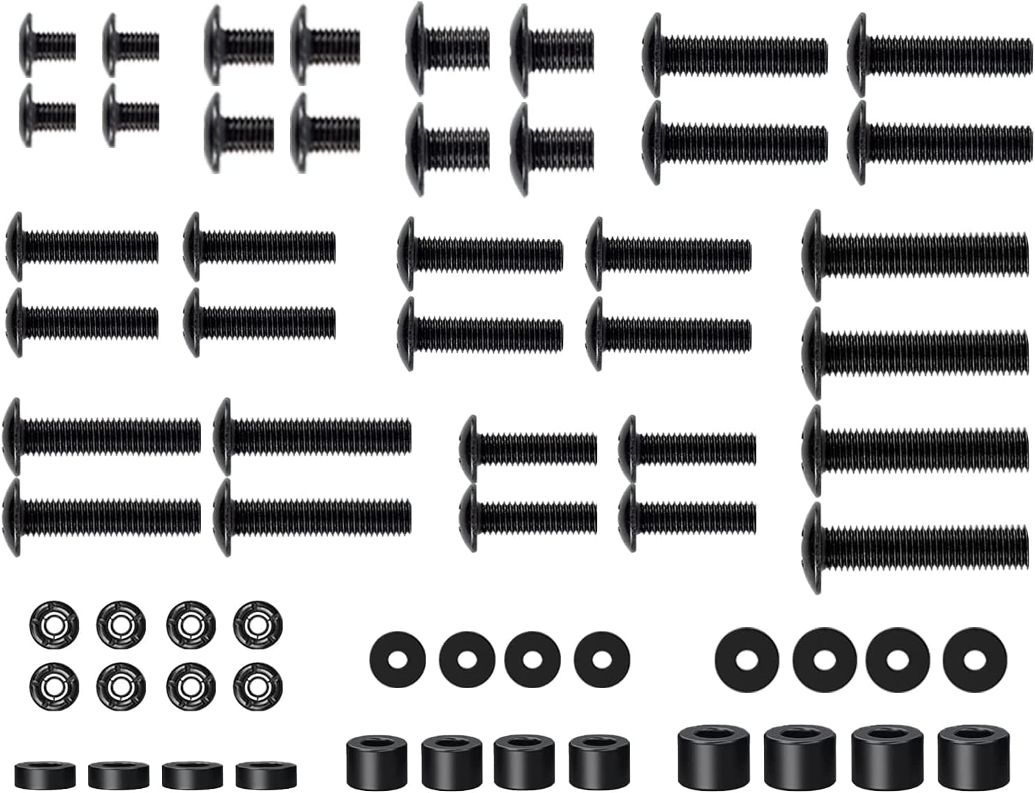 TV Mounting Hardware TV Mount Screws Kit Comes with M4, M5, M6, M8 ...