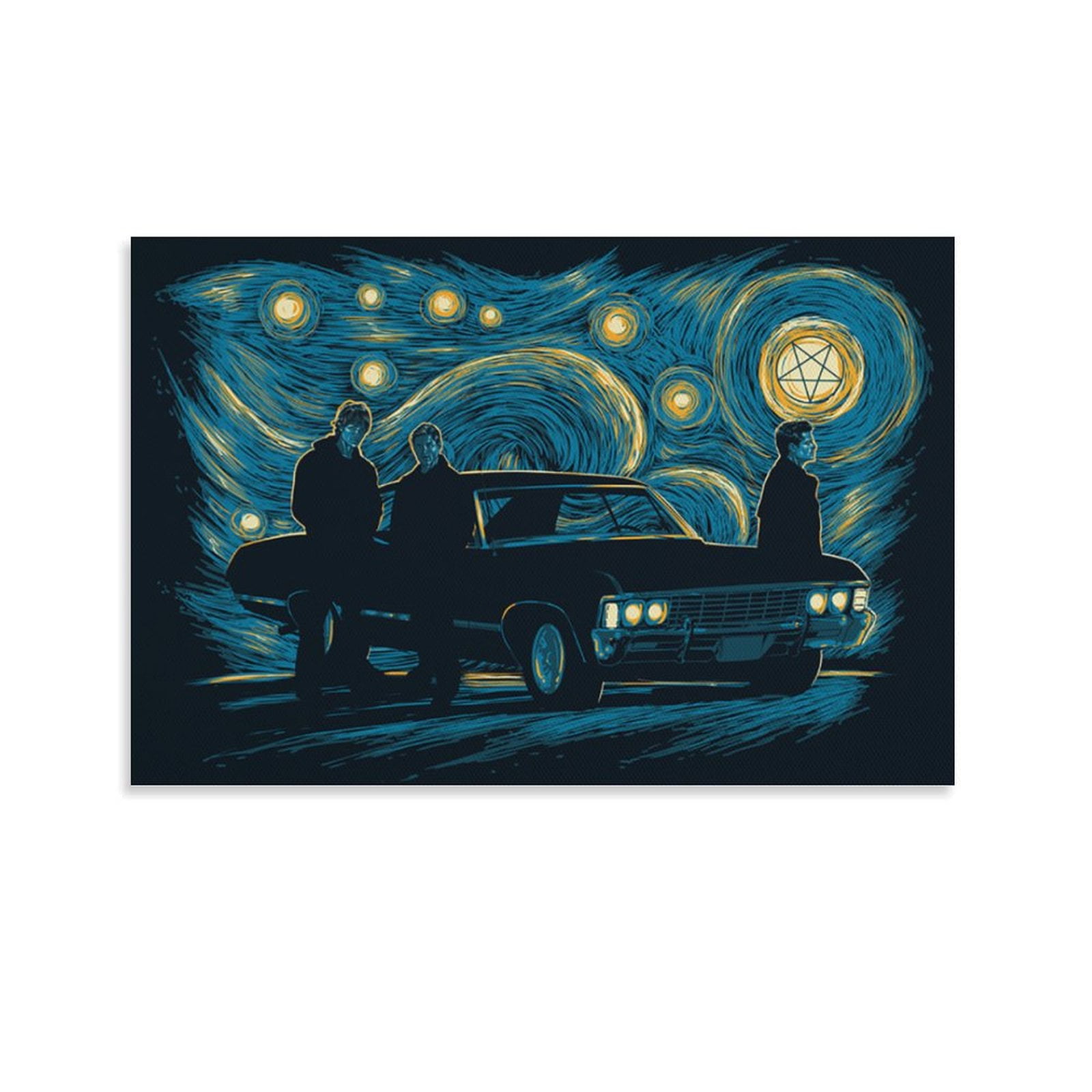 TV Poster Supernatural Painting On Canvas Wall Art Poster Scroll ...