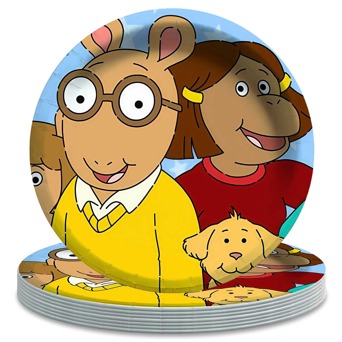 TV Series Arthurread Themed Birthday Disposable Tableware - 7 Inch ...
