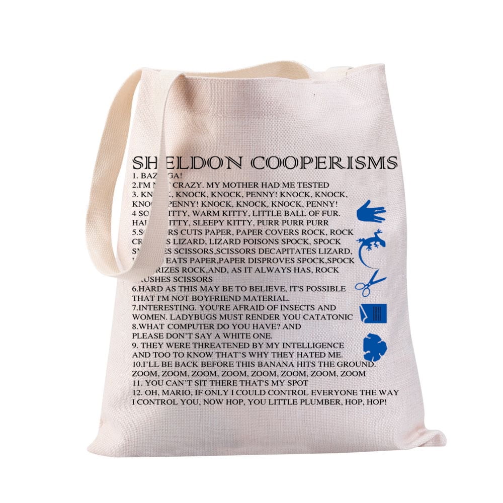 TV Show Inspired Tote Bag Sheldon Cooperisms Tv Show Canvas Tote Bag ...