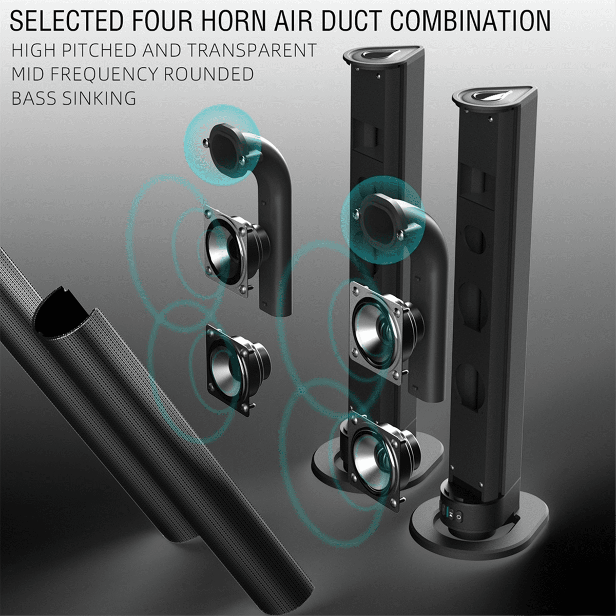 TV Sound Bar Bluetooth Speaker AUX/BT/OPT Connection Sound Box 2 in 1 ...