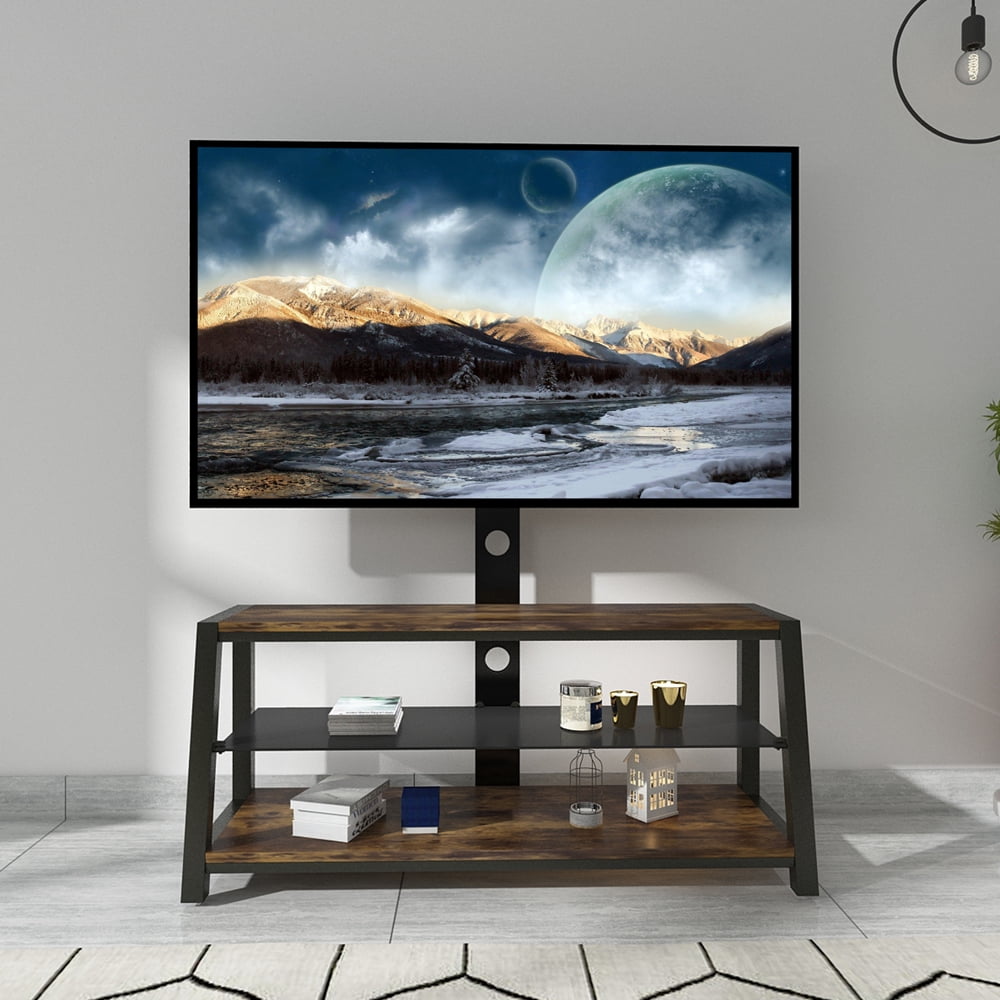 TV Stand for 32-65 Inch TVs, Wood TV Console Table with Mount,3-Tier ...