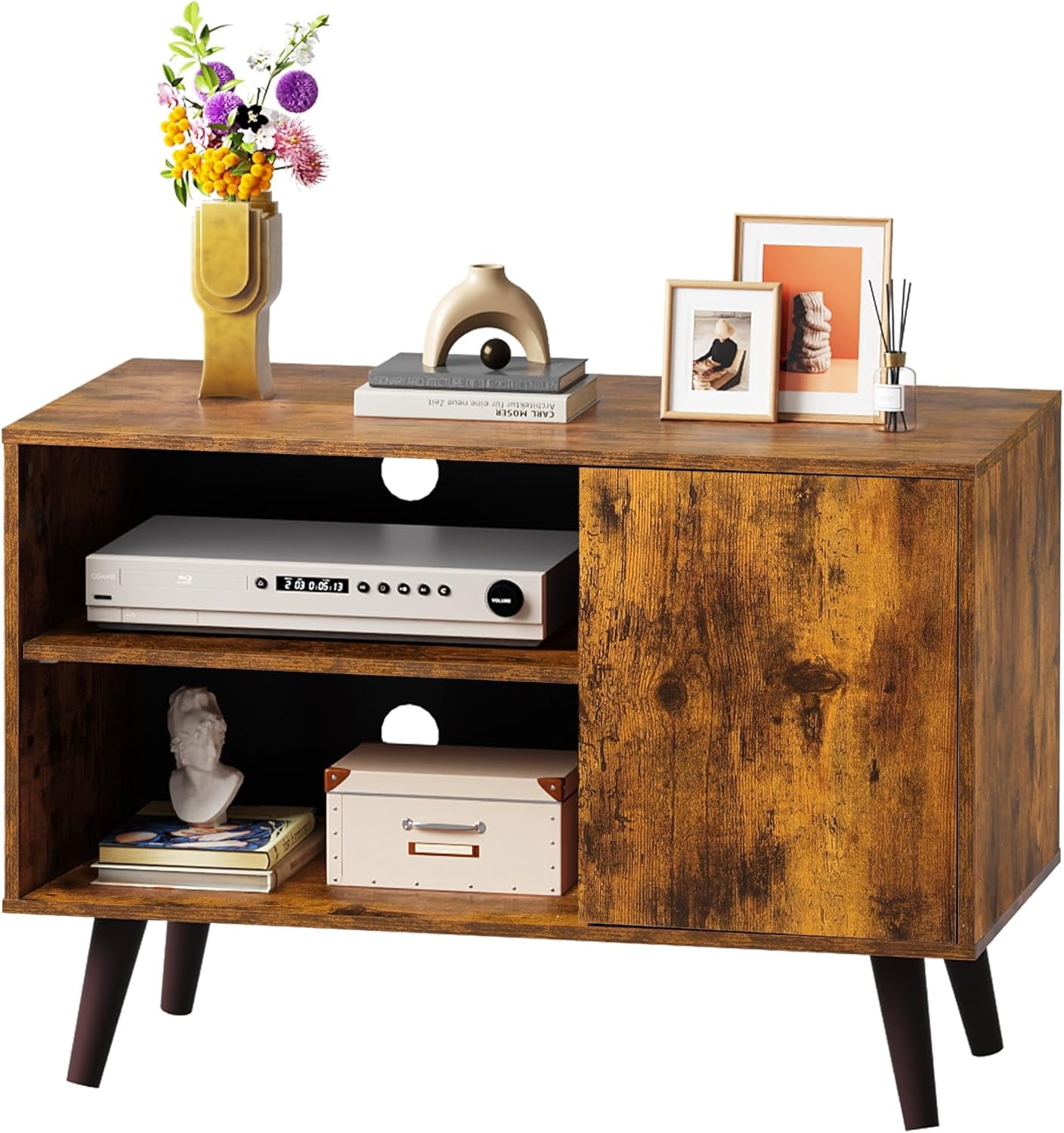 TV Stand for 40 Inch TVs, Small Entertainment Center with Storage ...