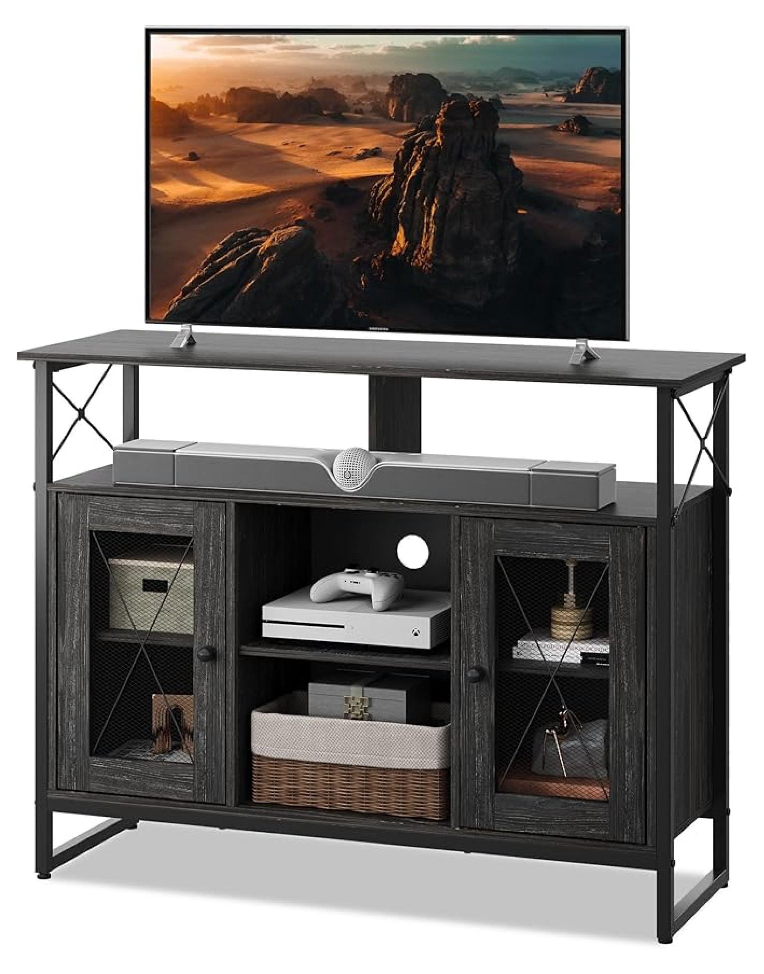 TV Stand for 43 Inch TV, Small Entertainment Center with Storage ...
