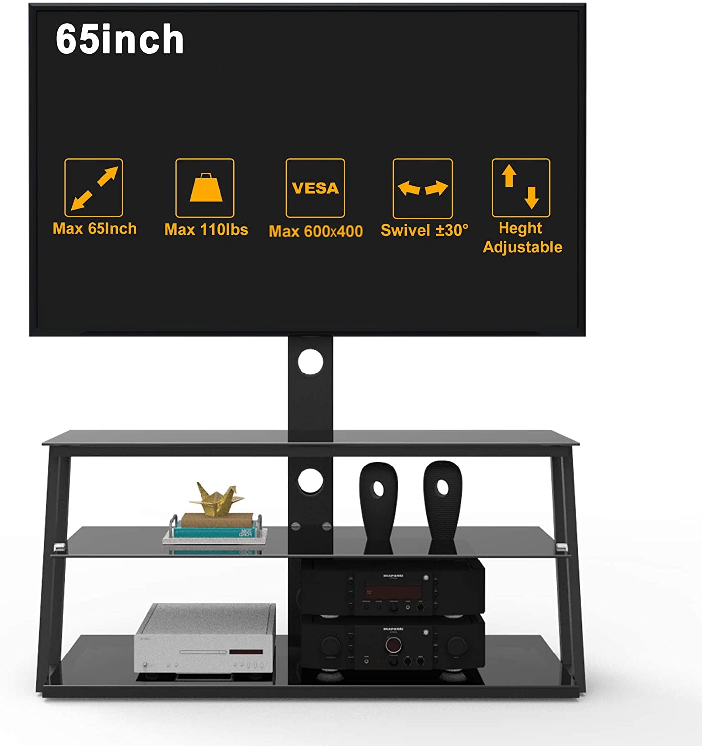 TV Stand for 50 55 60 65 Inch TV with Height Adjustable Universal ...
