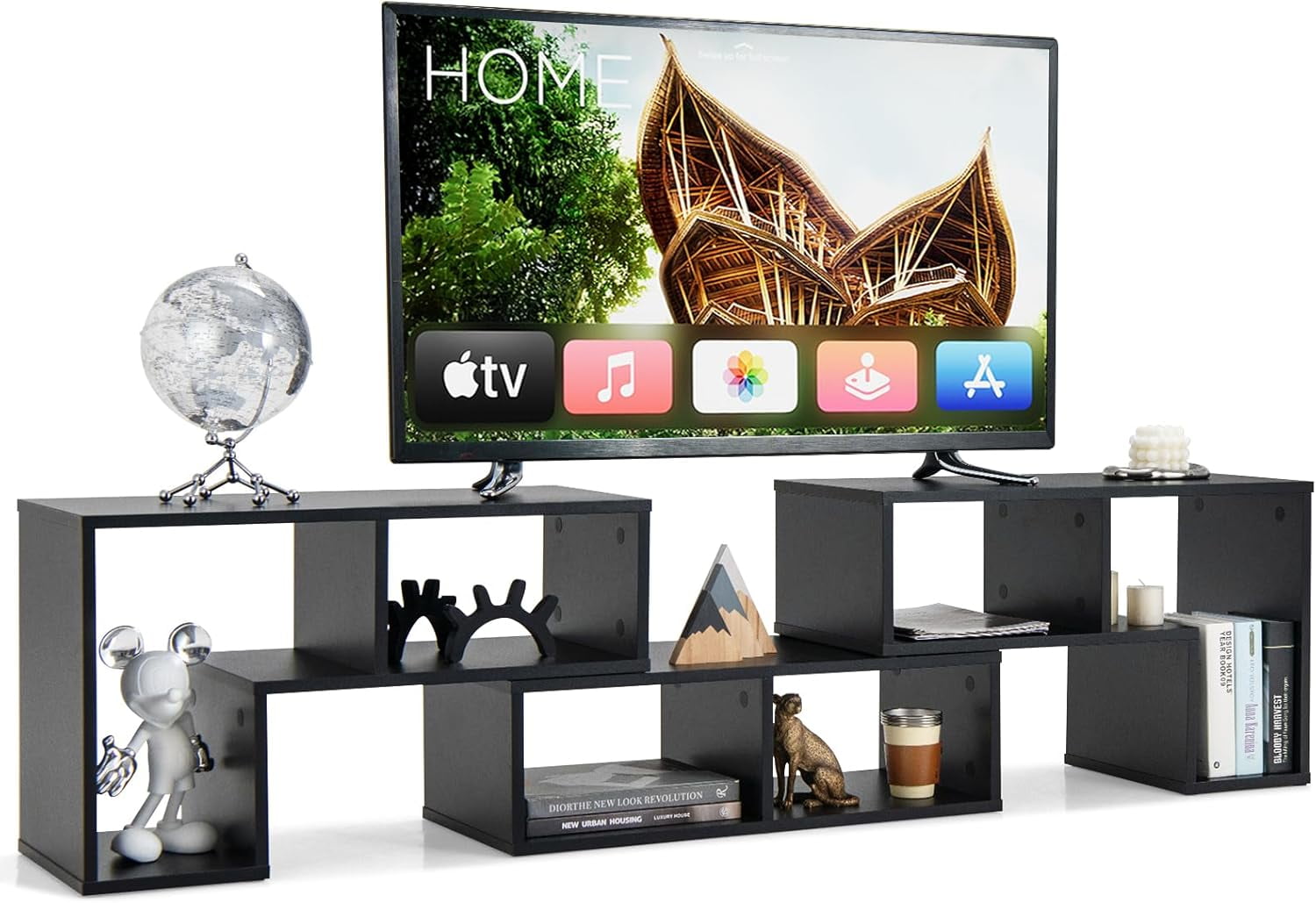 TV Stand for 50-65 Inch TVs, Modular Bookshelf Organizer with Open ...