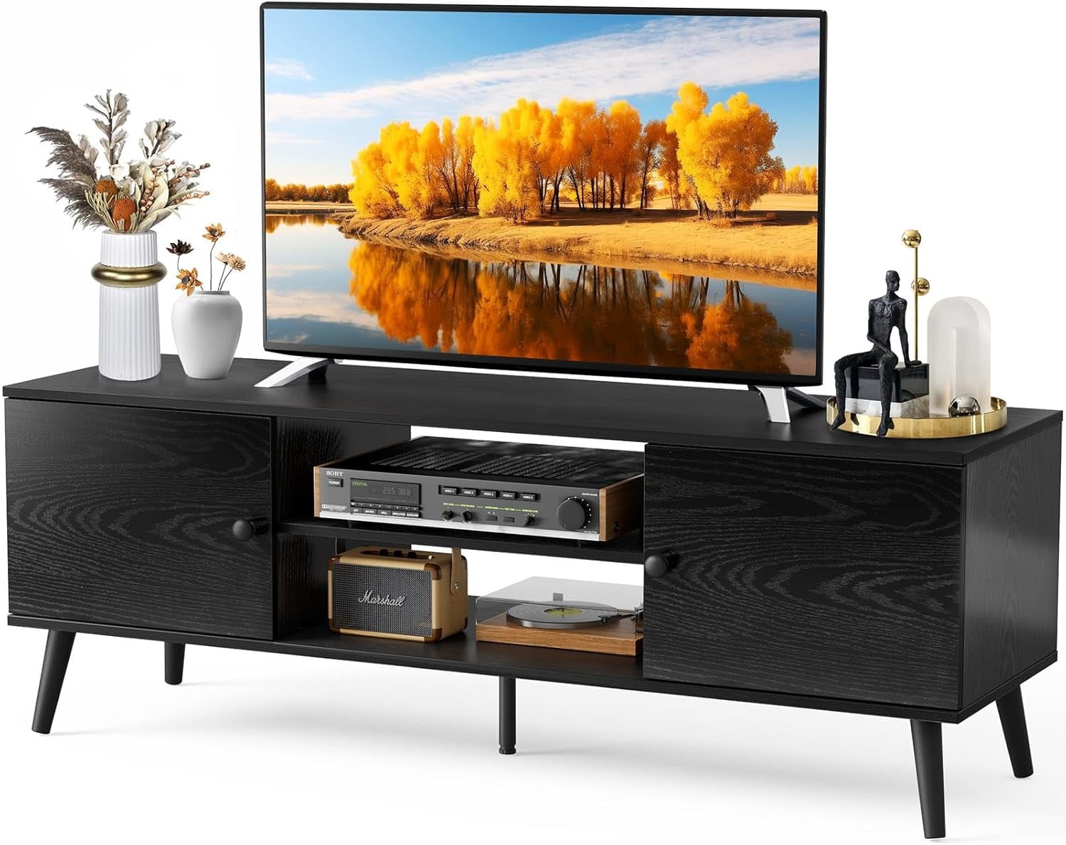 TV Stand for 55 60 inch Television, Entertainment Center with Storage ...
