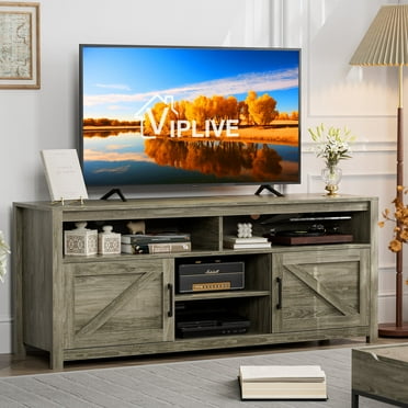 Render TV Stand Entertainment Center Walnut - Walmart.com