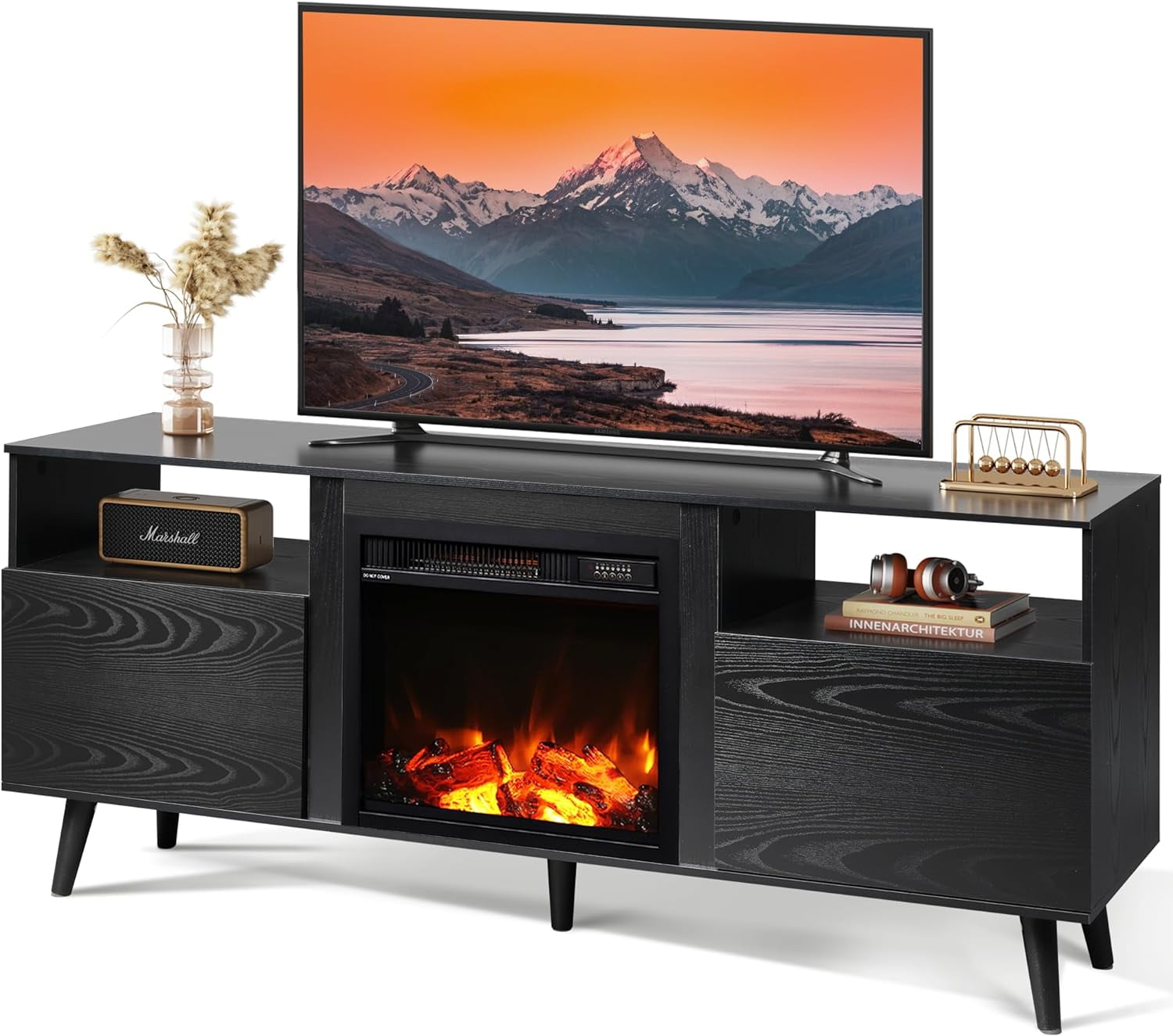 TV Stand for 65 Inch TV, 58 inch Entertainment Center with 18 Inch ...