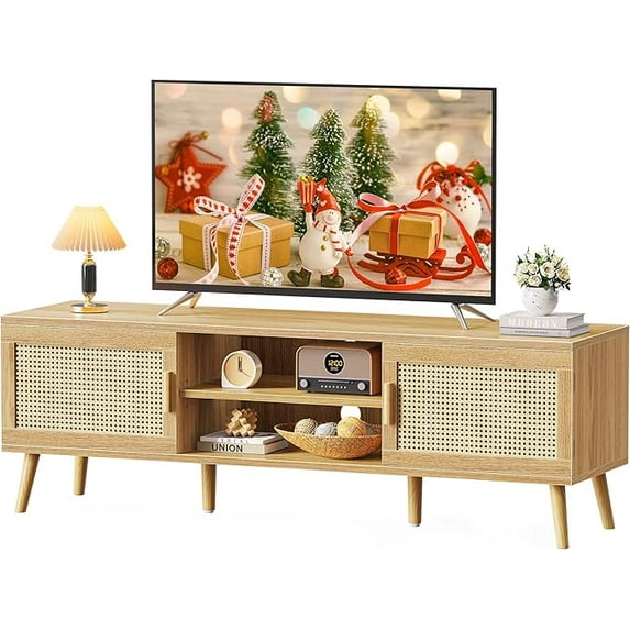 TV Stand for 65 Inch TV, Entertainment Center with Adjustable Shelf ...