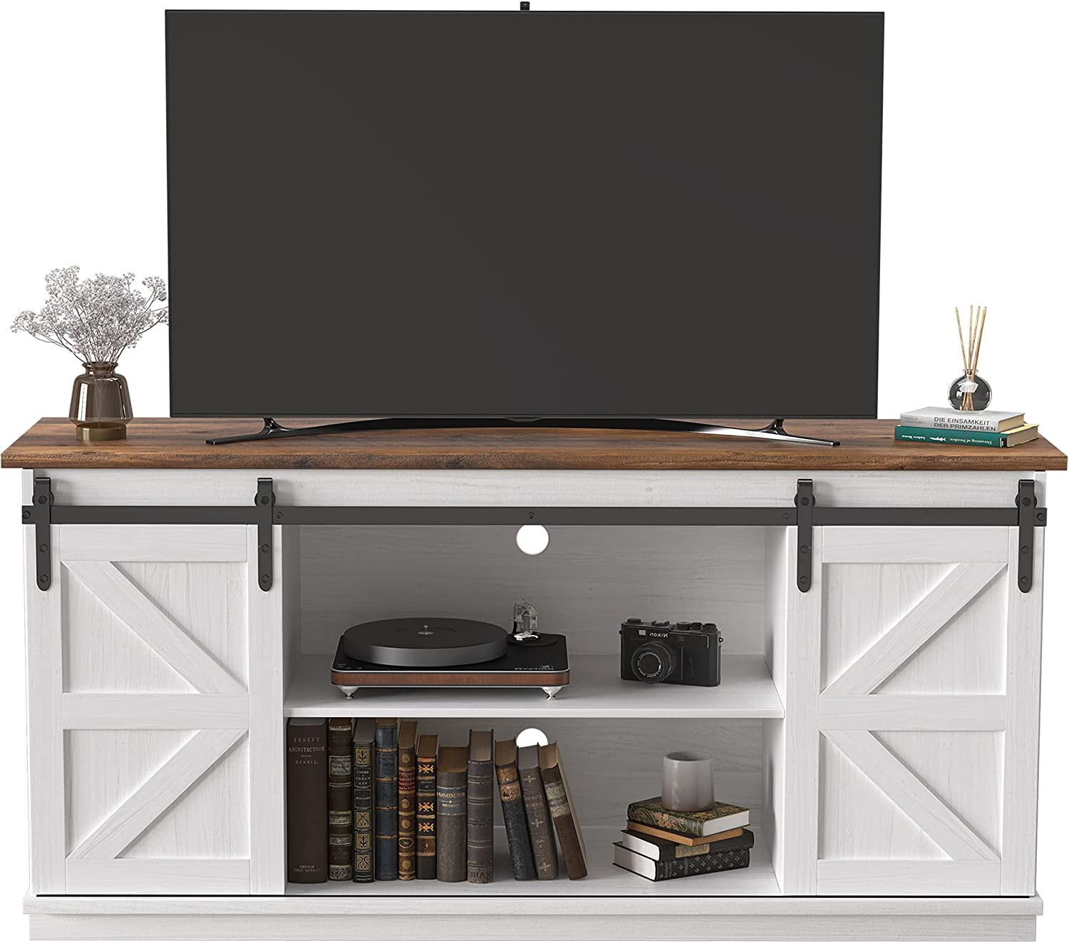 TV Stand for 65 Inch TV, Entertainment Center with Storage Cabinets and ...