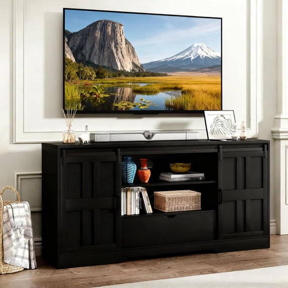 TV Stand for 65 Inch TV, Entertainment Center with Storage Cabinets and ...