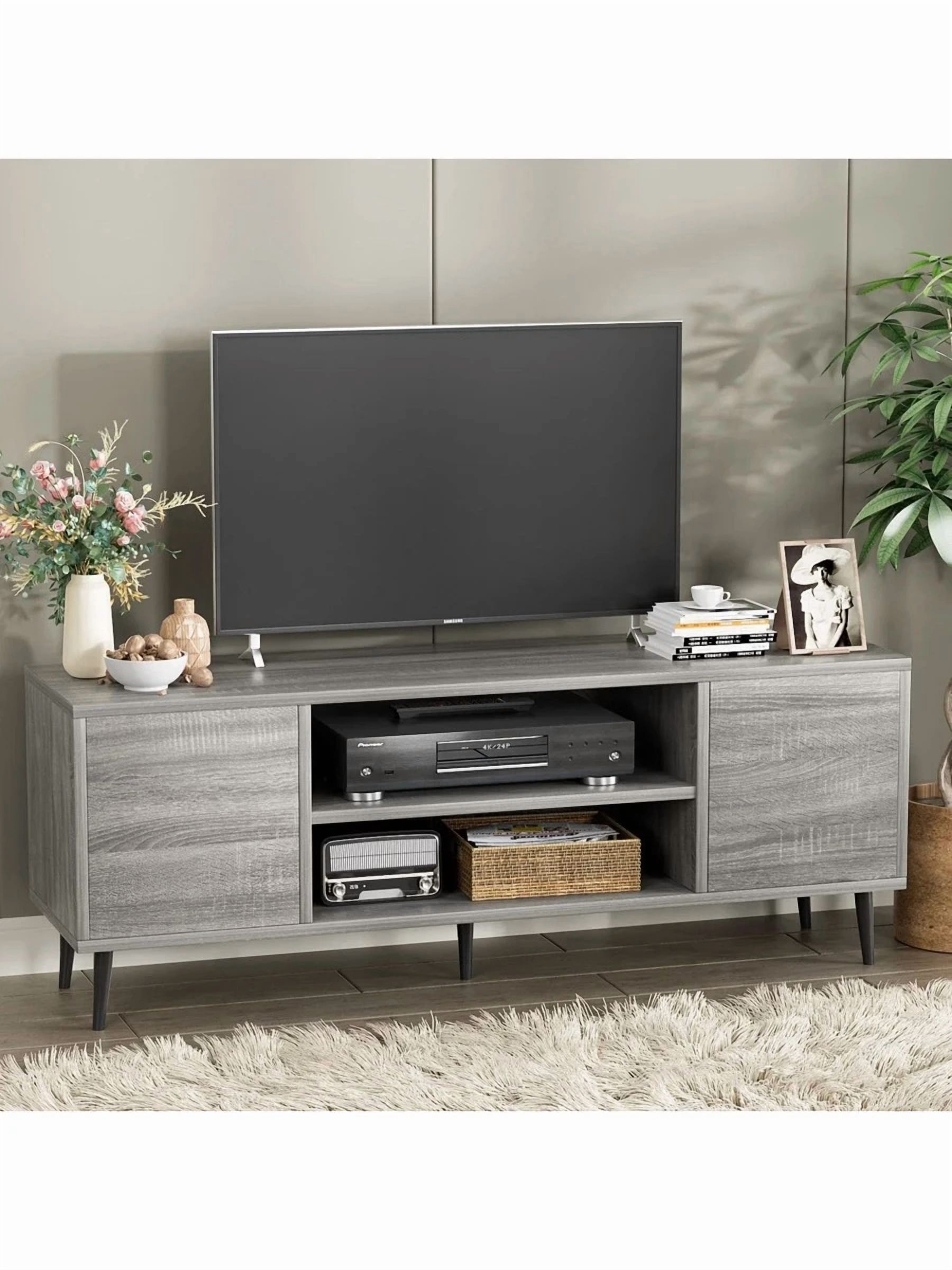 TV Stand For 65 Inch TV, Modern Entertainment Center With Storage ...