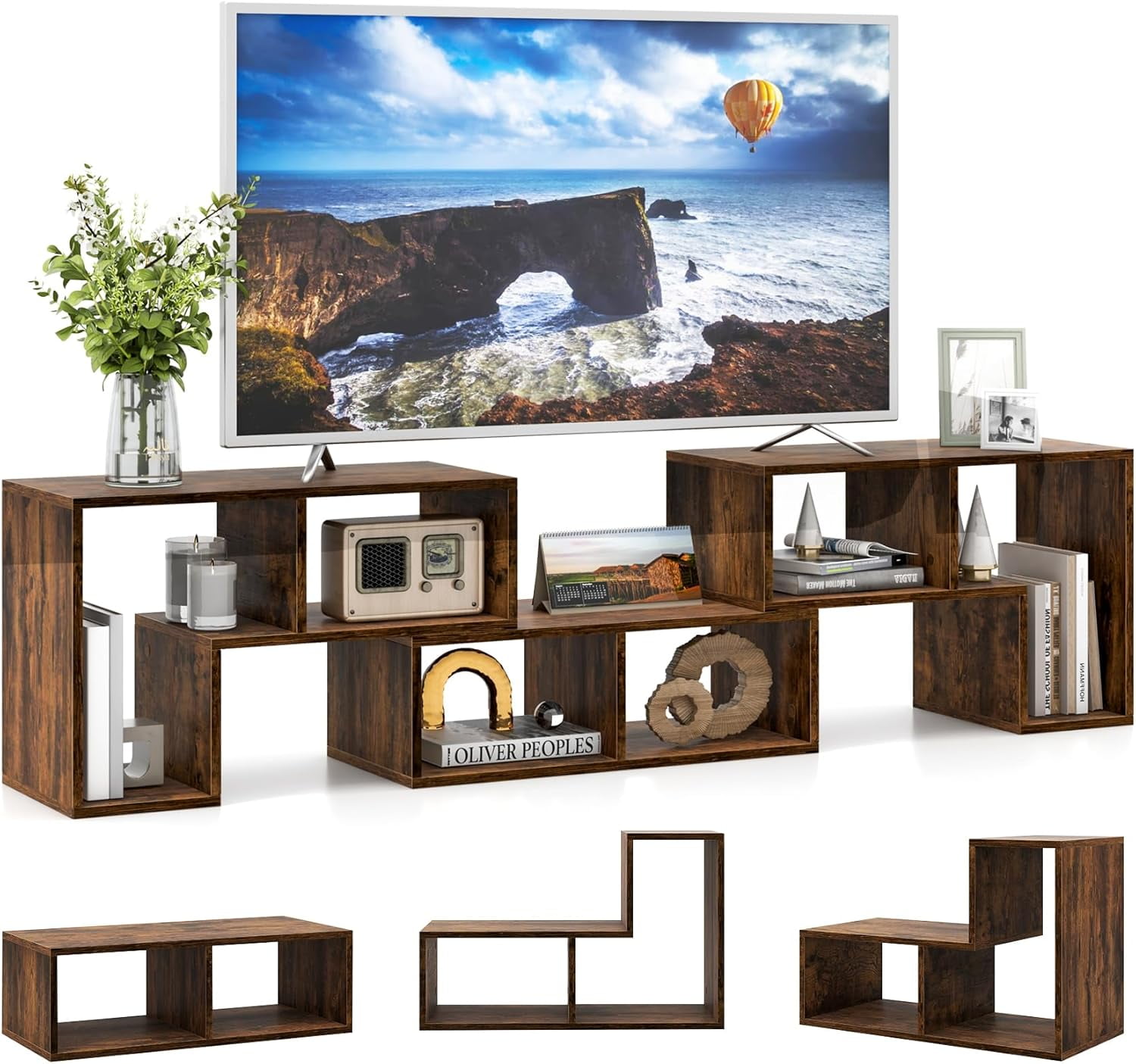 TV Stand for 65 inch TV, 3 Pieces Entertainment Center, Free ...