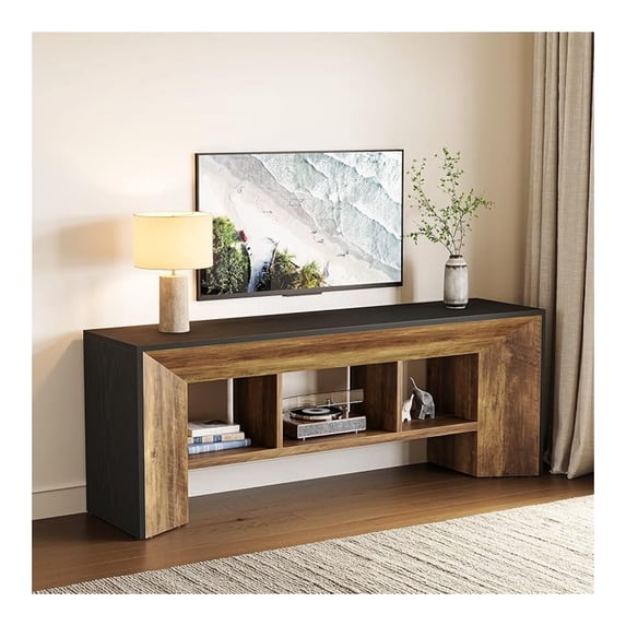 TV Stand for Up to 70 Inch TV, 63 Inches Long Entertainment Center for ...