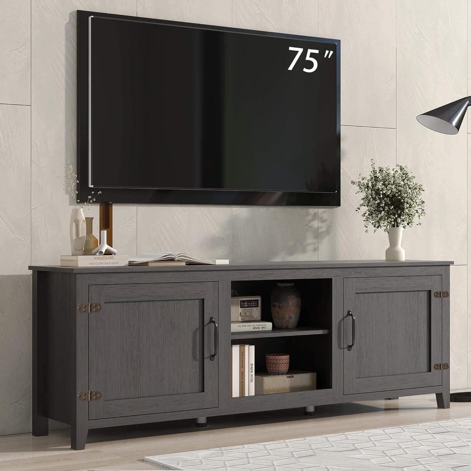 TV Stand 70 inch for TVs Up to 80", Large Entertaiment Center with ...