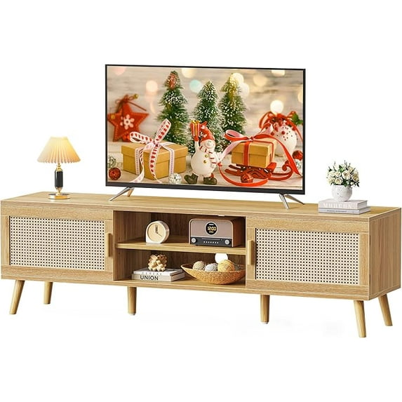TV Stand for 75 Inch TV, Entertainment Center with Adjustable Shelf ...
