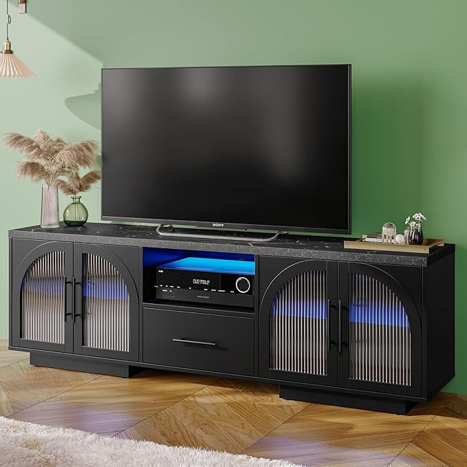 TV Stand for 75 inch TV, LED TV Stand for Living Room,70" Entertainment ...