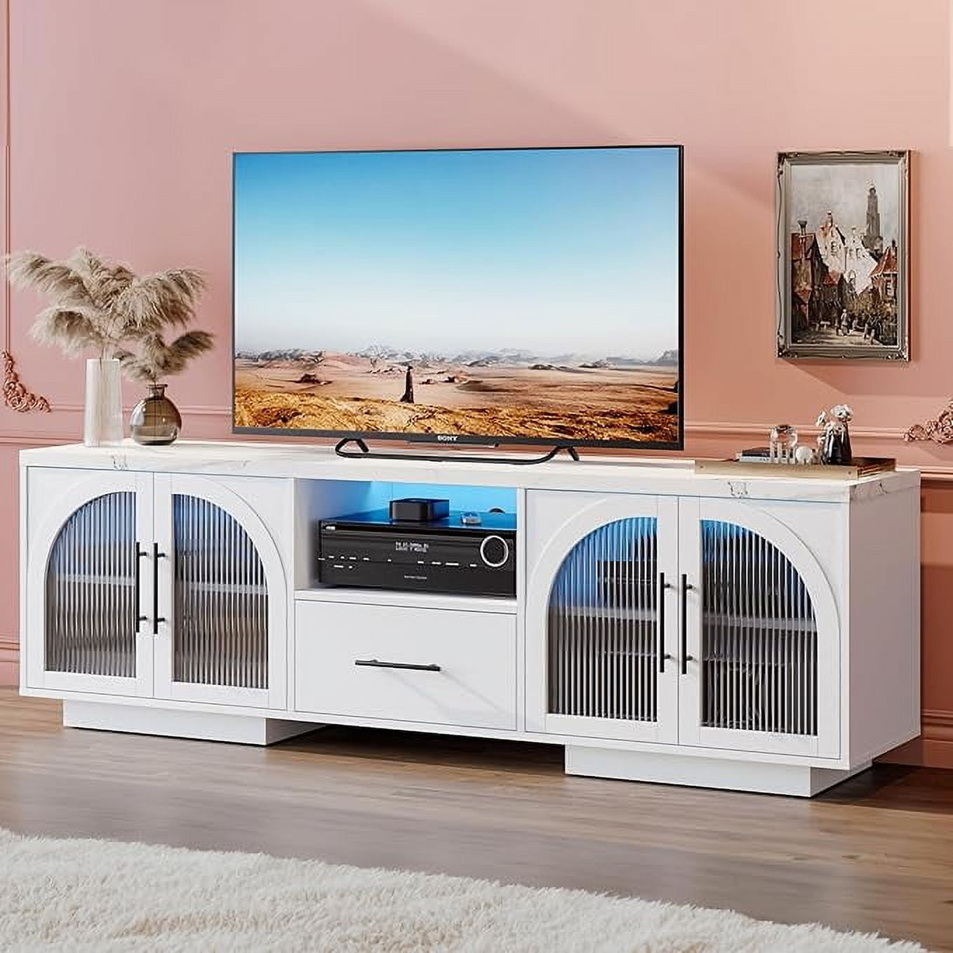 TV Stand for 75 inch TV, LED TV Stand for Living Room,70" Entertainment ...