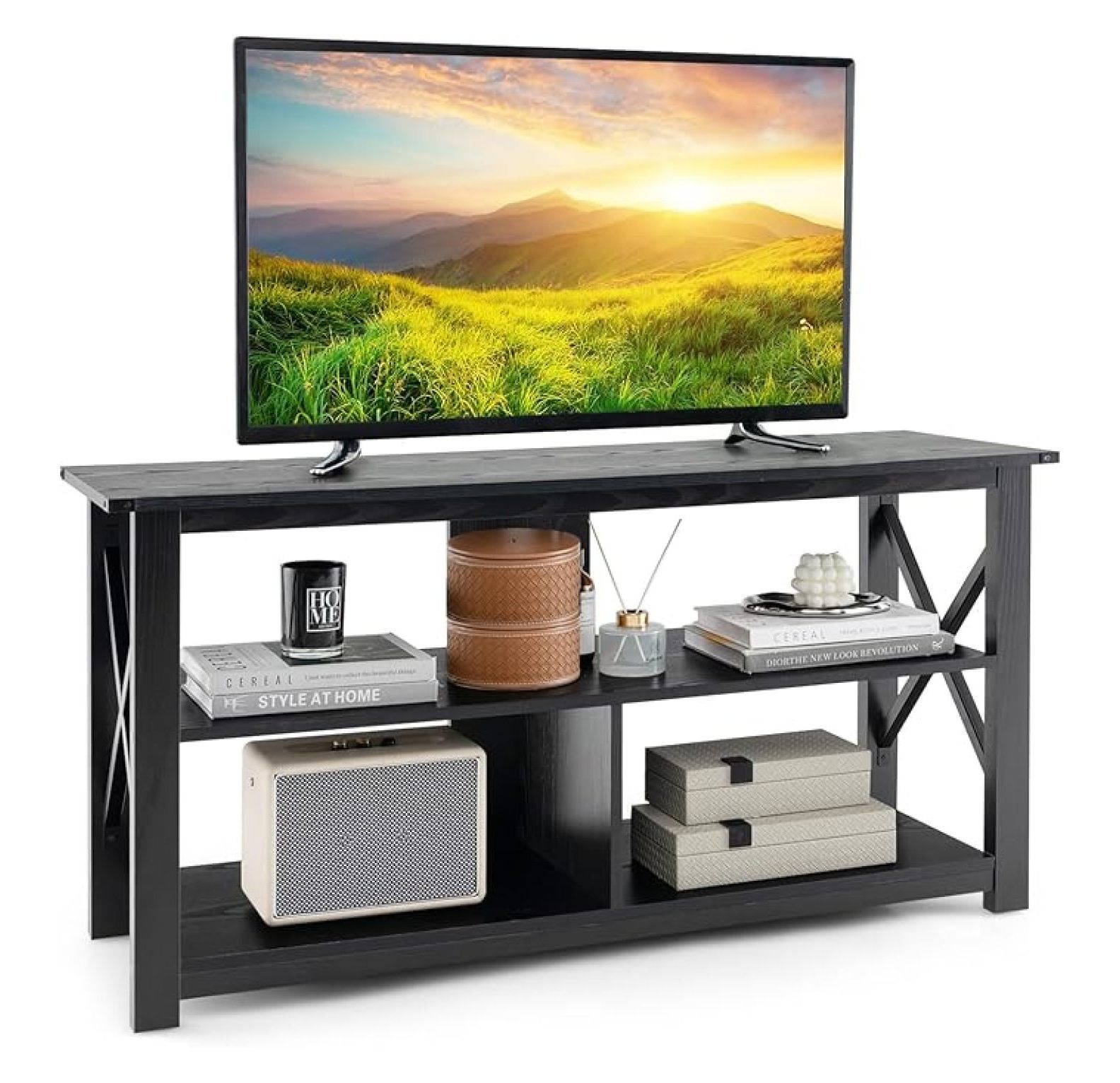 TV Stand for Bedroom, TV Cabinet for TV Up to 55", Entertainment Center ...
