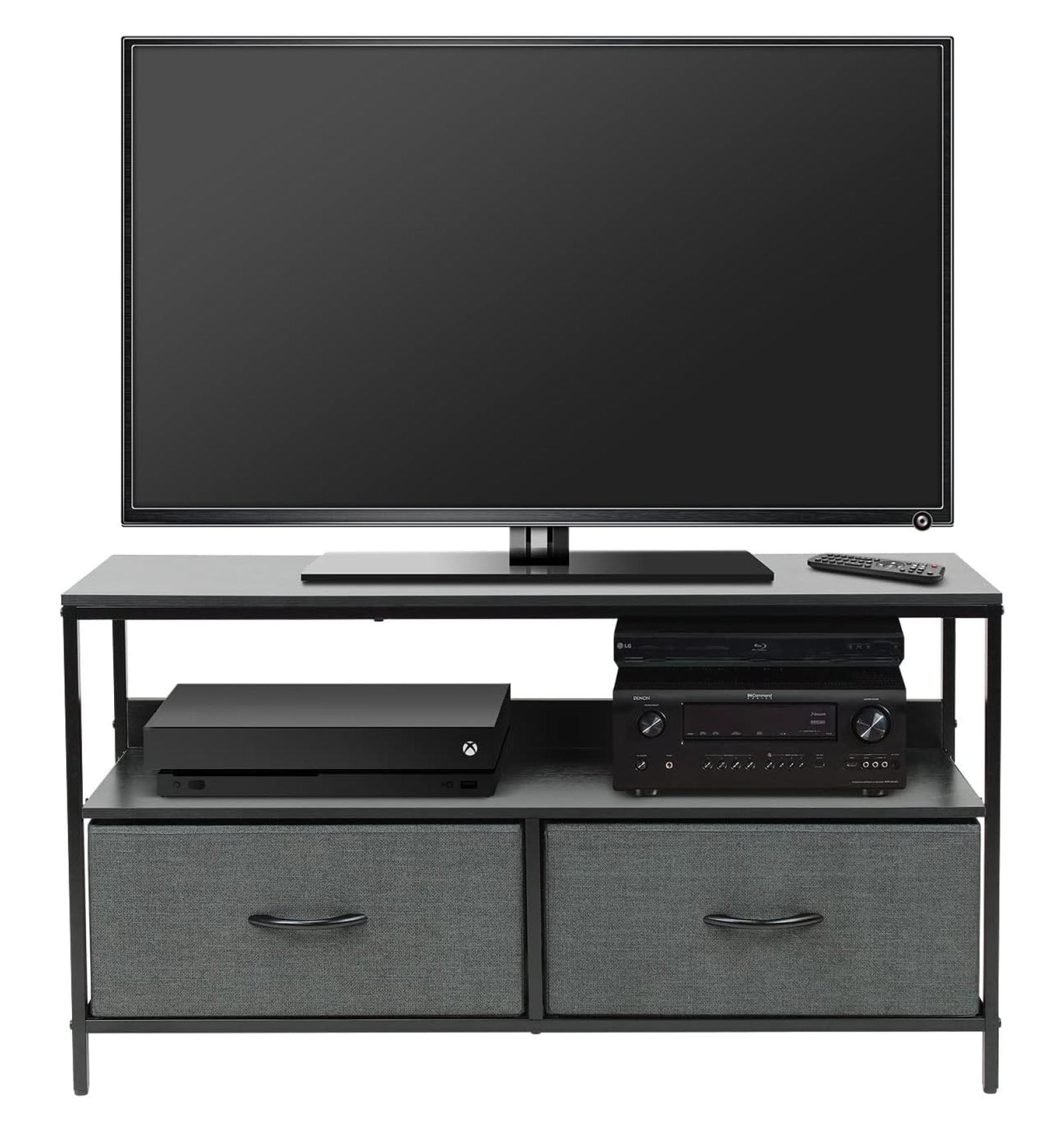 TV Stand Dresser with 2 Drawers - Television Riser Chest with Storage ...