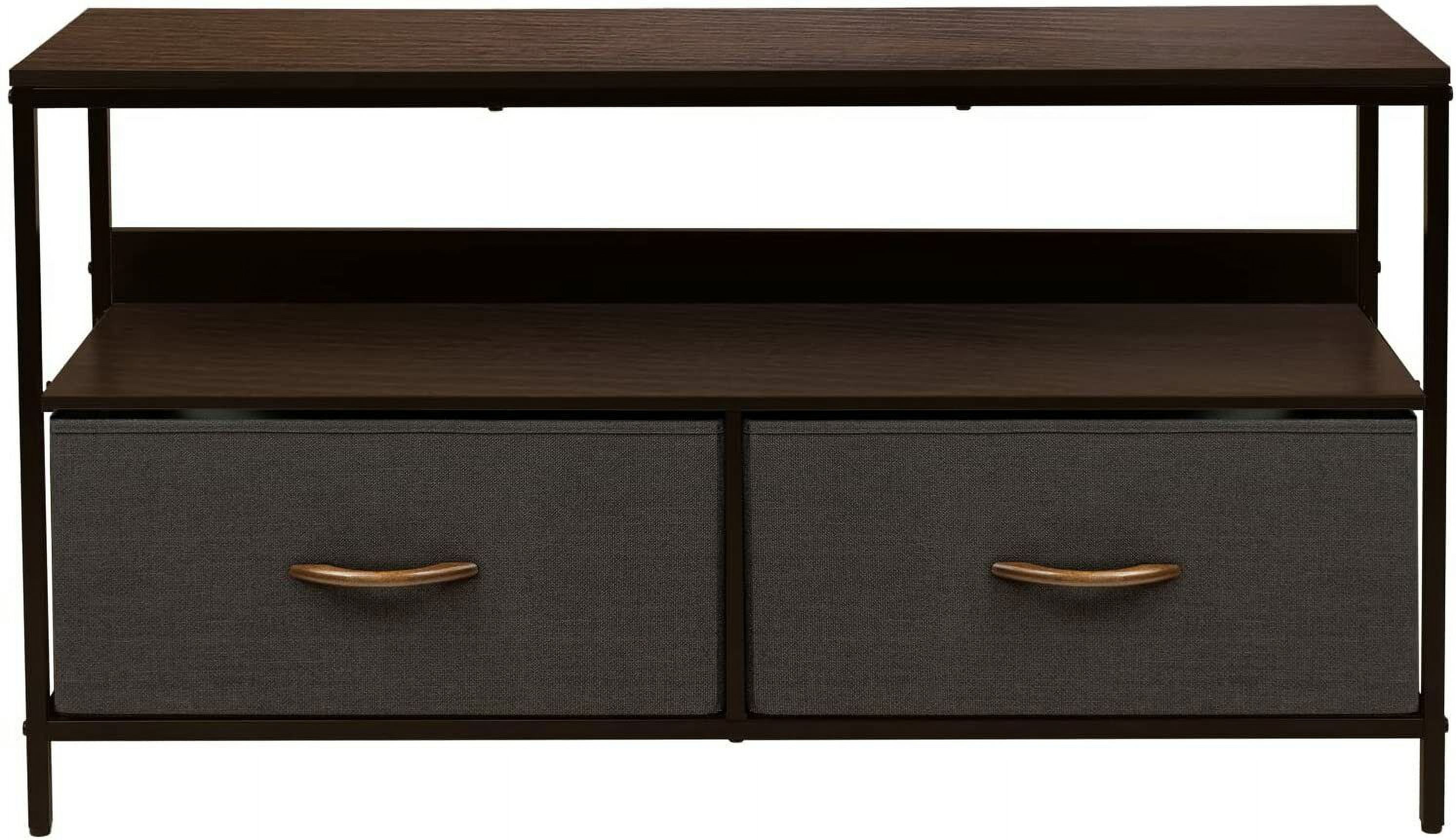TV Stand Dresser with 2 Drawers - Television Riser Chest with Storage ...