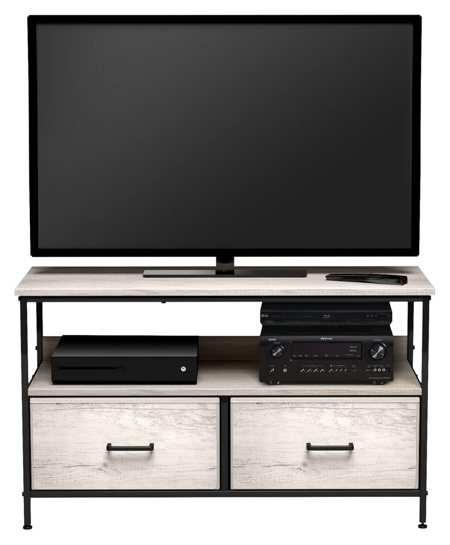 TV Stand Dresser with 2 Drawers - Television Riser Chest with Storage ...