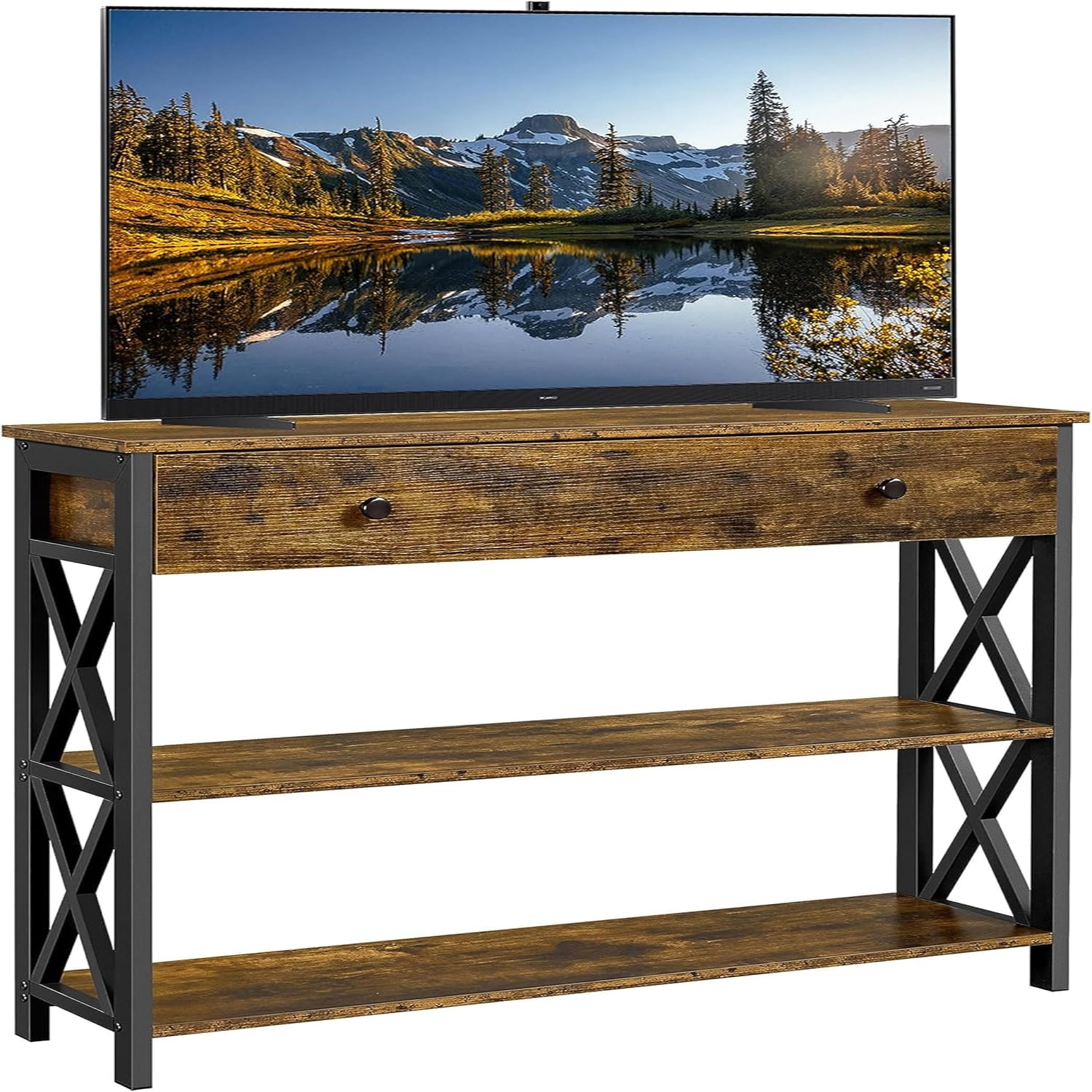 TV Stand Entertainment Center with Drawer Media Console Table for TV up ...