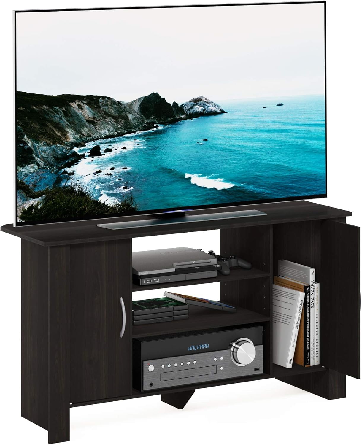 Econ TV Stand Entertainment Center, Espresso - Walmart.com