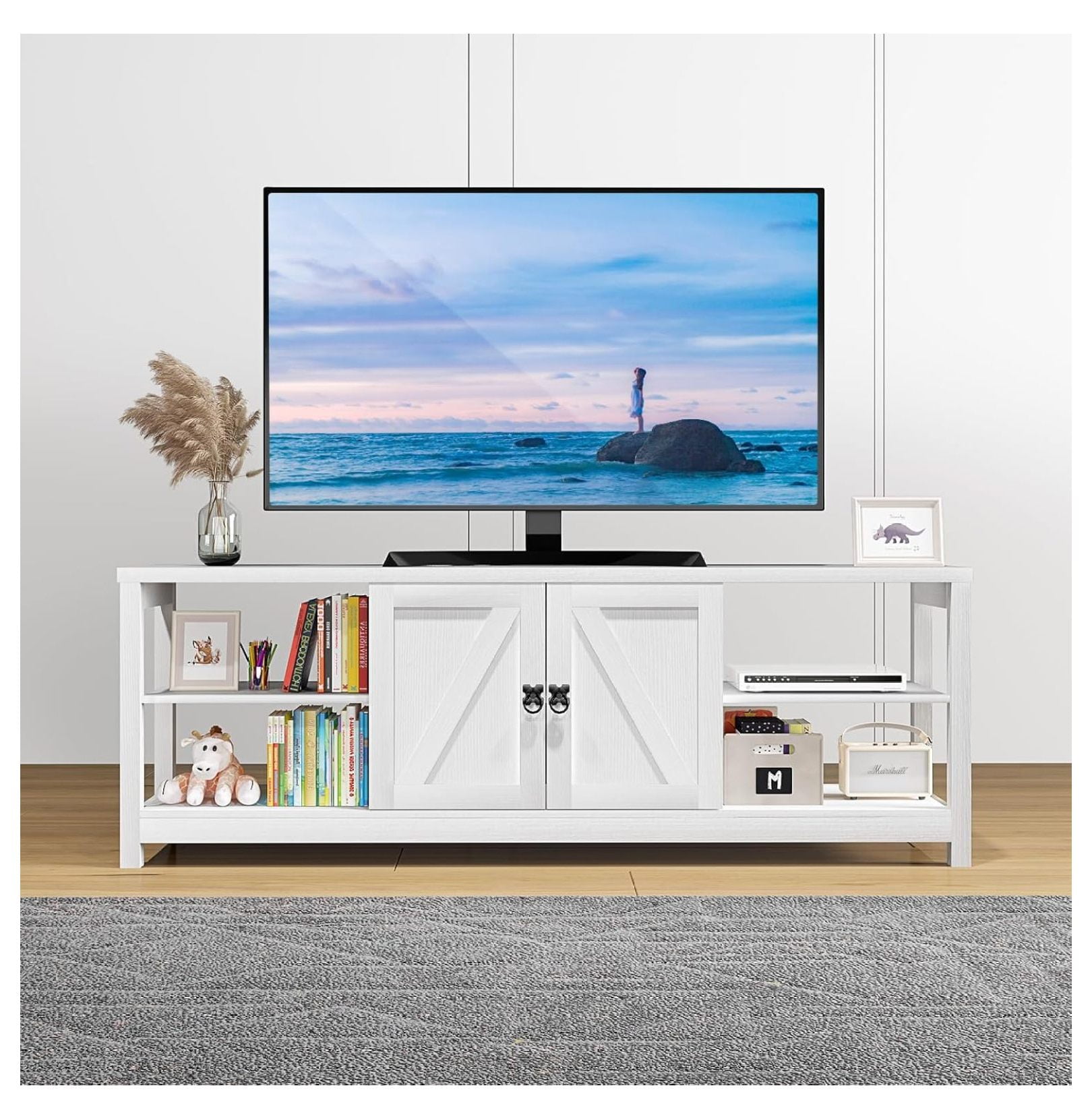 TV Stand Entertainment Center Television Stands with 2 Doors and ...