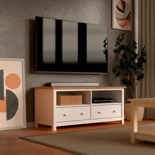 Pine Wood Tv Stands Walnut Black Industrial Pine Wood & Metal TV Stand