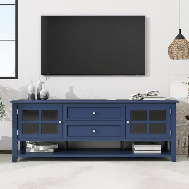 TV Stand For Tvs Up To 60'',TV Cabinet Media Console Table With Bottom ...