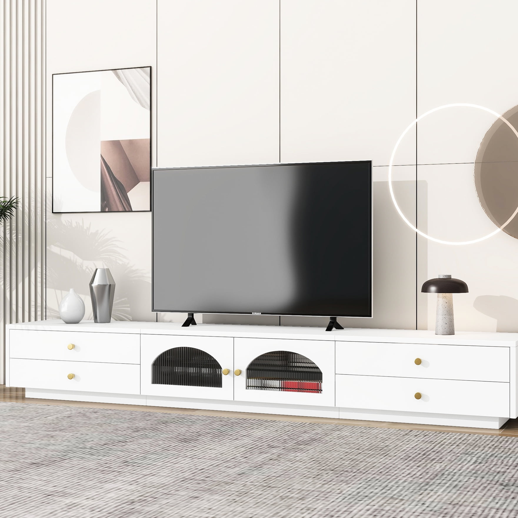 TV Stand | Functional for Large TVs in Home, Ample Drawer Space ...