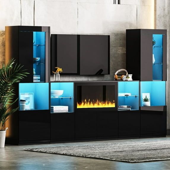TV Stand for Home Entertainment | Builds Cozy Space with Flame Effect ...