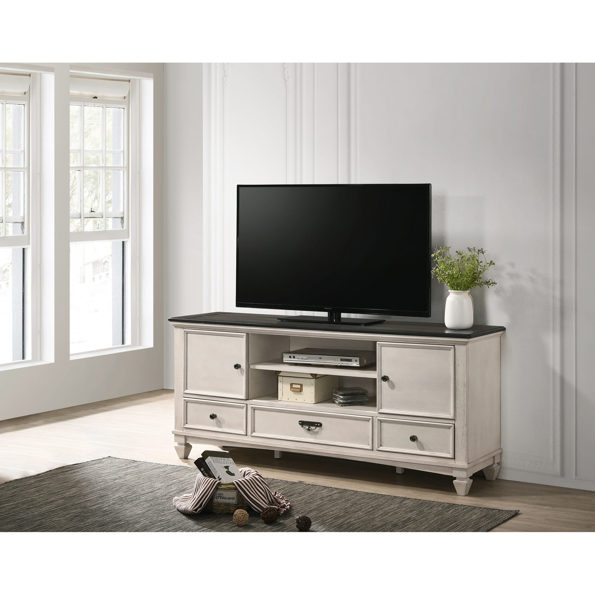 TV Stand | Ideal for Home Entertainment Setup | Wood Construction with ...