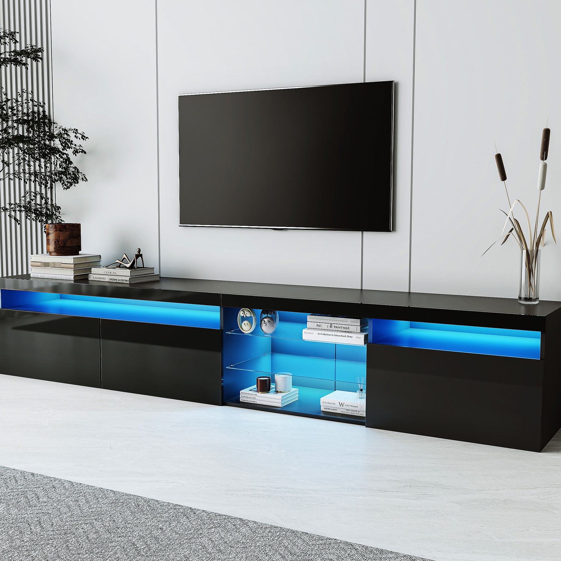 TV Stand | LED Lights with 60000 Colors for Customization | Made of ...