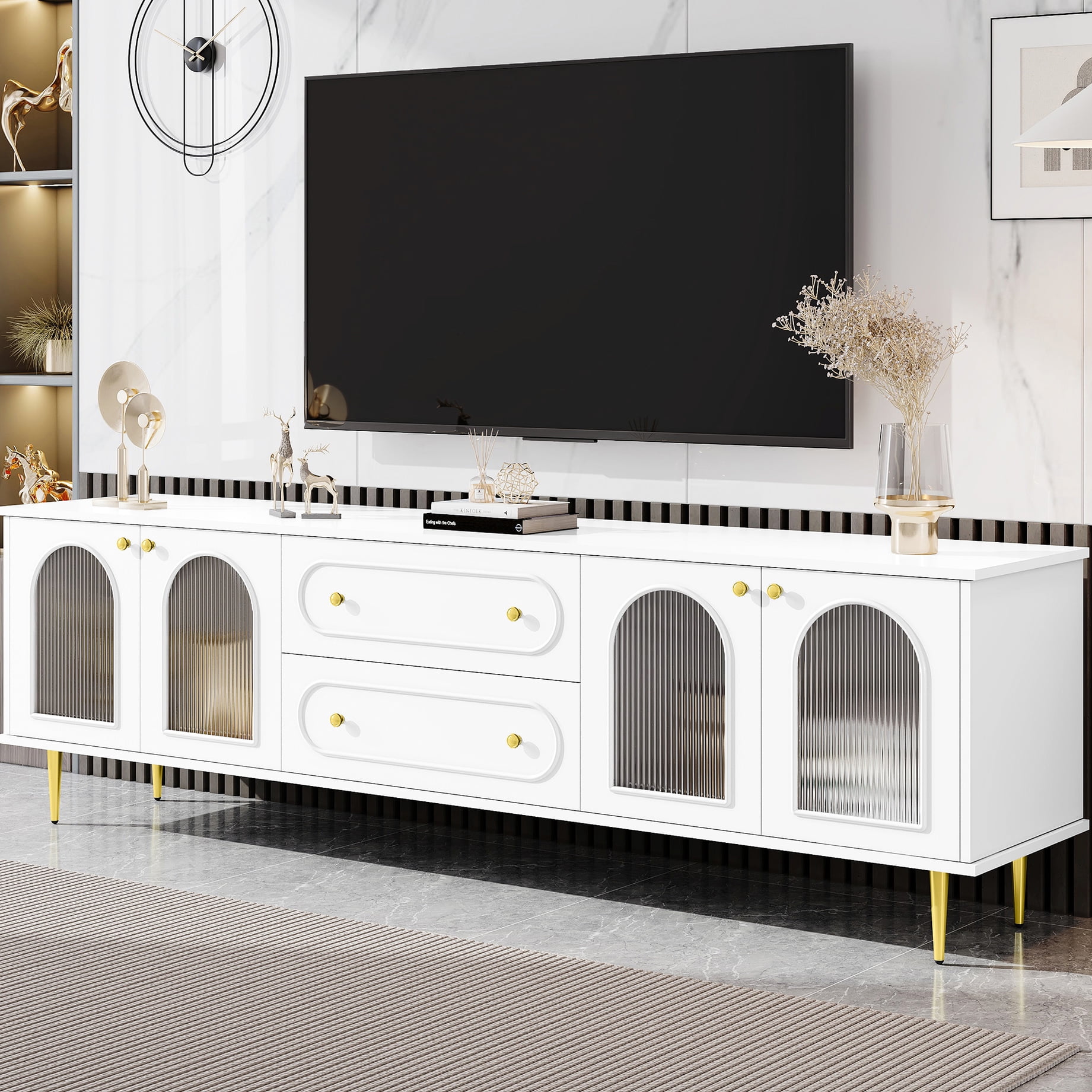 TV Stand | Meet Storage Needs in Living Room, Showcase Family Photos ...