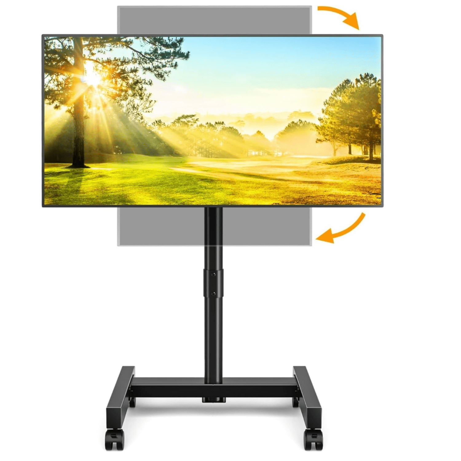 TV Stand, Mobile TV Cart for 13-50 Inch Flat Curved TV with Tilting and ...