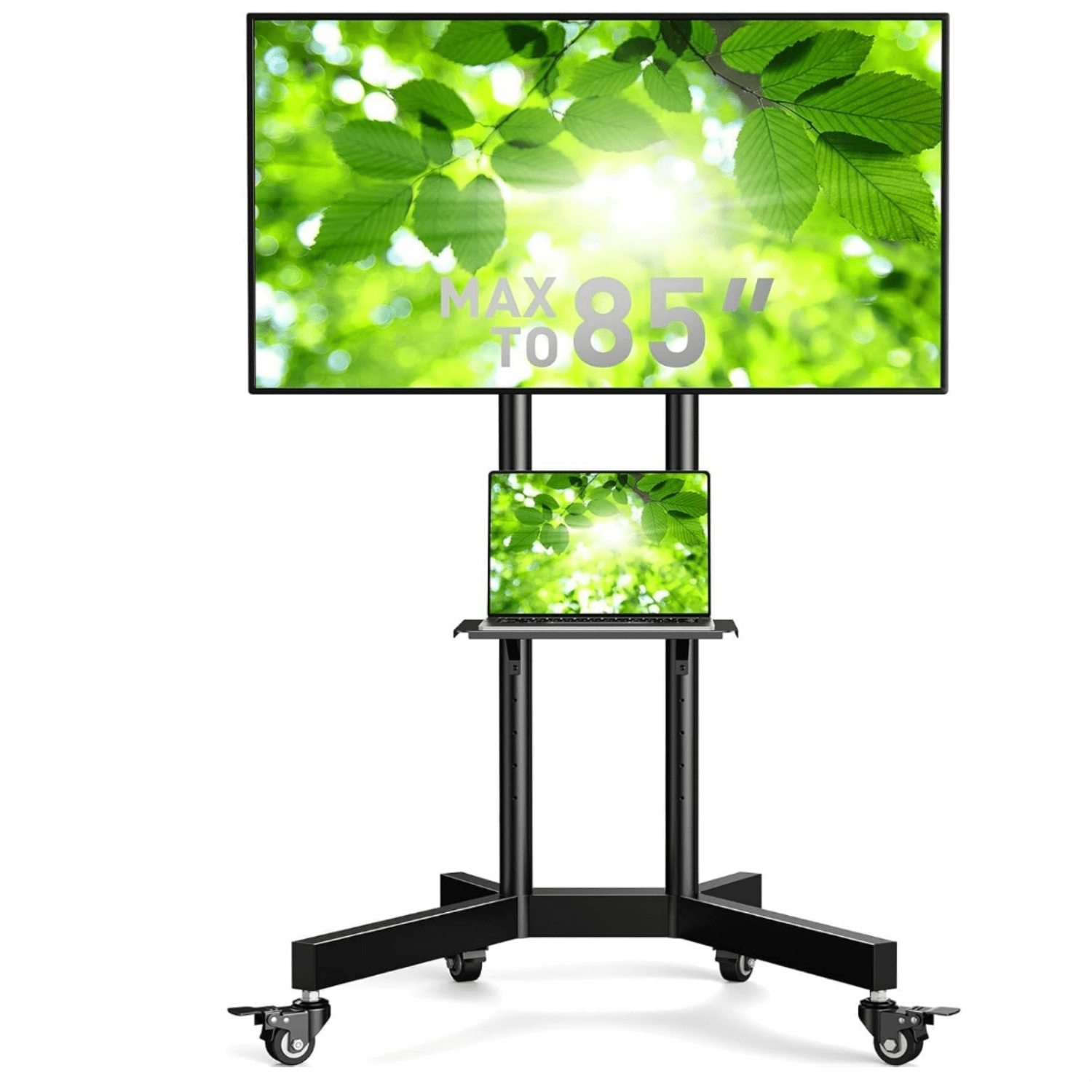 TV Stand, Mobile TV Stand on Wheels for 32-85 Inch Screens up to 132 ...
