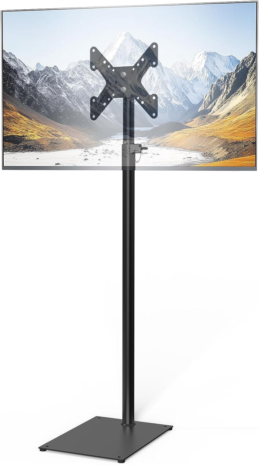 TV Stand with Mount 70” Height Adjustable Tall TV Floor Stand 360 ...