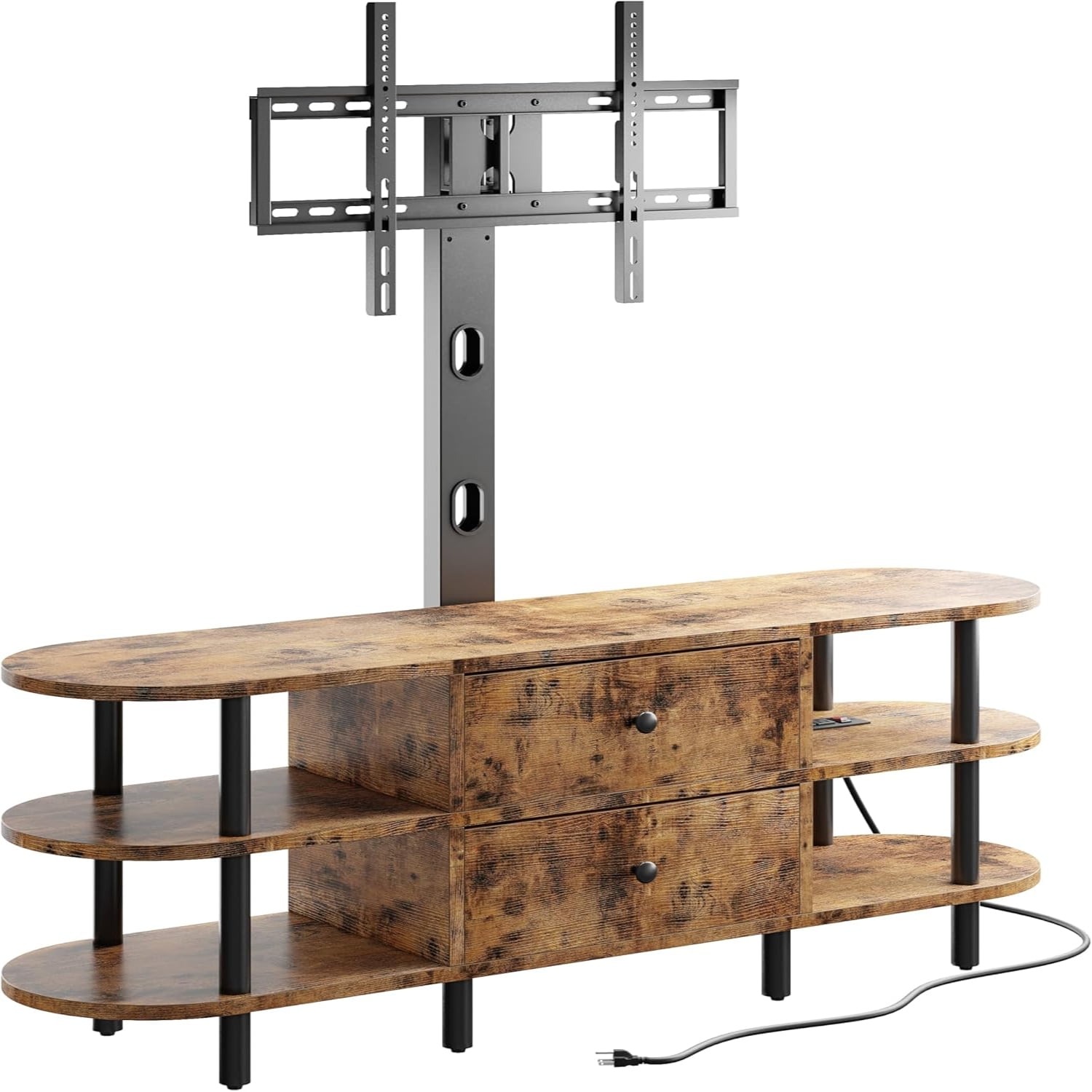 TV Stand with Mount and Power Outlet 47" Swivel TV Stand Mount for 70 ...