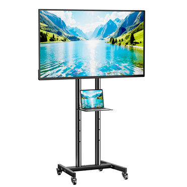 TVON Big Screen Modern Rolling TV Stand Mobile Cart with Shelf for 32 ...