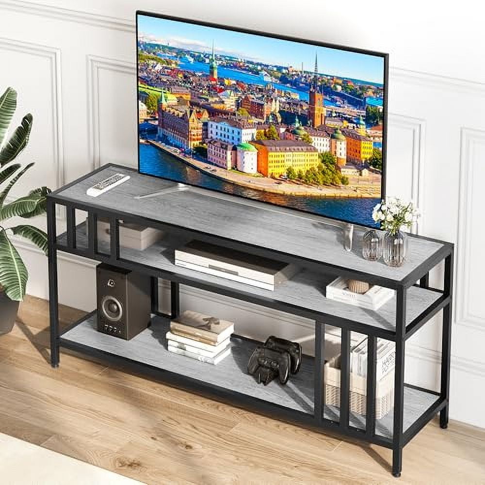 TV Stand, Rustic Farmhouse Style, Entertainment Center with Open ...